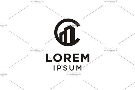 Initial C And Chart Building Logo