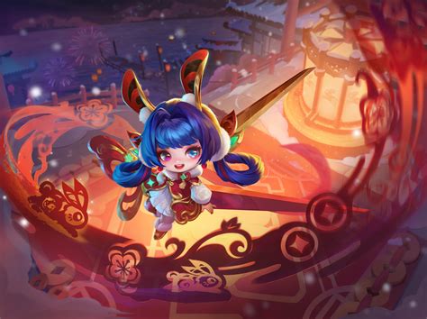 Champion Chibi Mythmaker Gwen Full Artwork In Battle Of Golden Spatula Chinese Tencent Tft R