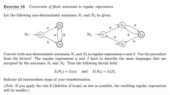 Answered Exercise Conversion Of Finite Automata To Regular
