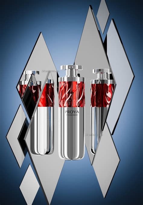 Blender珀莱雅红宝石美妆渲染 Blender布的