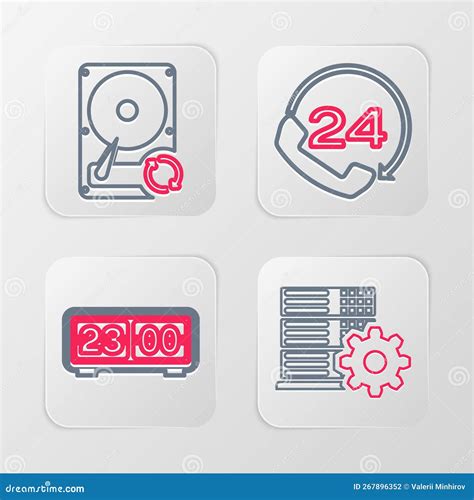 Set Line Server Setting Retro Flip Clock Telephone 24 Hours Support And Hard Disk Drive HDD