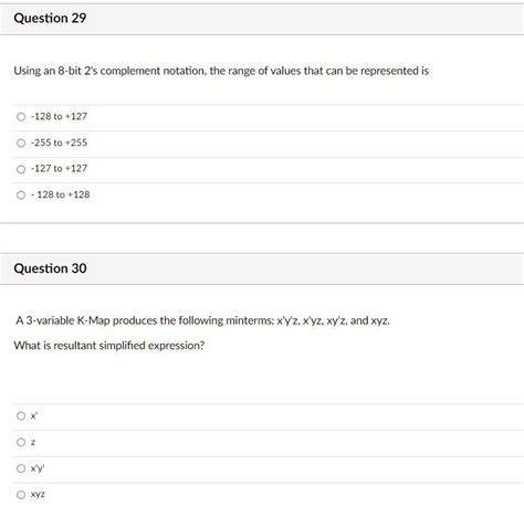 solved question 29 using an 8 bit 2 s complement notation