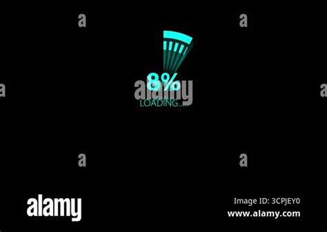 Futuristic Loading Indicator Animation Cyan Blue Progress Bar Seamless