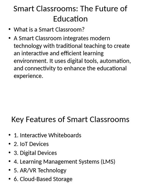 Smart Classrooms Presentation Pdf