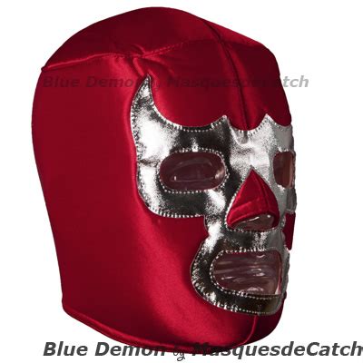 Mascara Del Luchador Blue Demon Rojo Mascara De Lucha Libre Para Disfraz