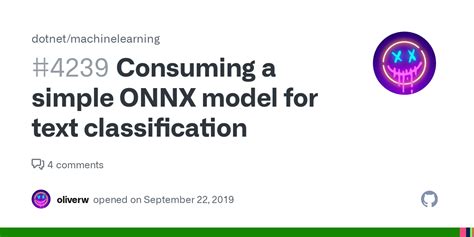 consuming a simple onnx model for text classification · issue 4239