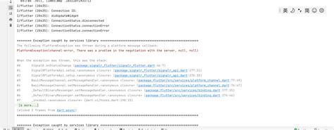 Channel Error Means What Issue AS Devs Signalr Flutter GitHub