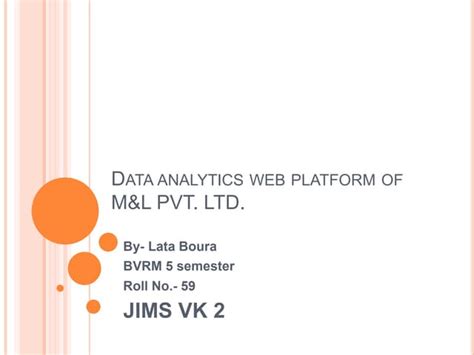 Data Analytics Web Platform Project Ppt