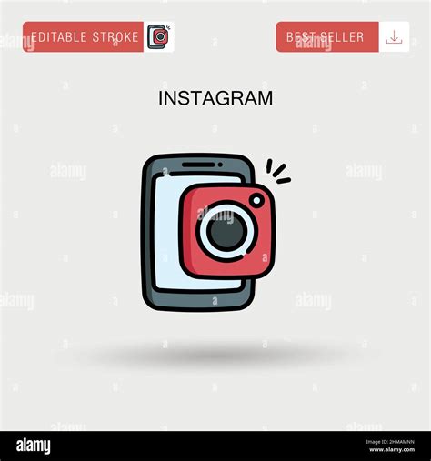 Instagram Simple Vector Icon Stock Vector Image And Art Alamy