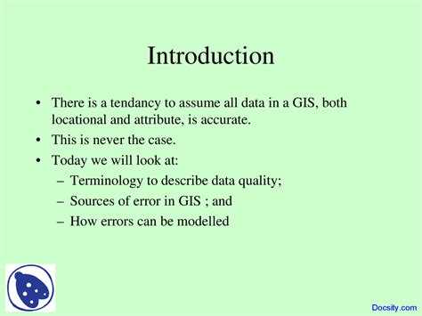 Terminology Gis And Mapping Lecture Slides Slides Geochemistry Docsity