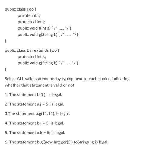 Solved Public Class Food Private Int I Protected Intj