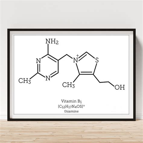 Vitamin B1 Structure Vitamin B1 Thiamine Chemical Formula Molecular