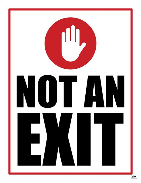 Not An Exit Signs FREE Signs PrintaBulk