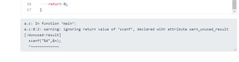 Pta 出现 Warning Ignoring Return Value Of ‘scanf Declared With