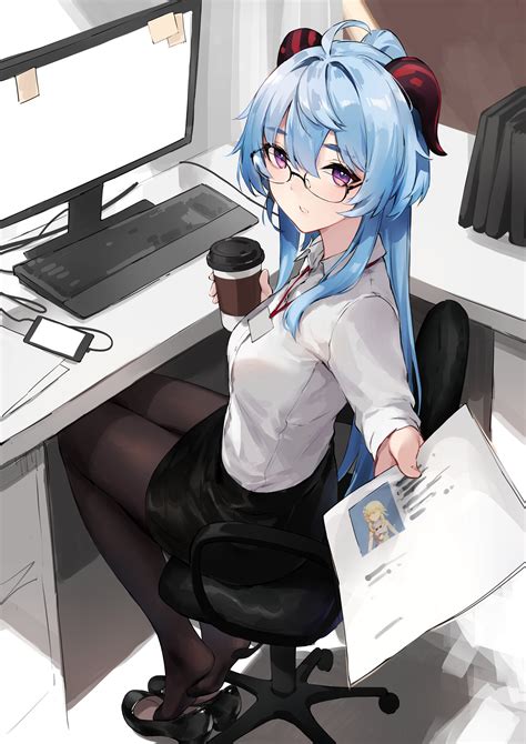 Ganyu And Lumine Genshin Impact Drawn By Zen Juraku Danbooru