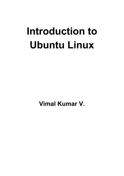 Pdf Introduction To Ubuntu Linux