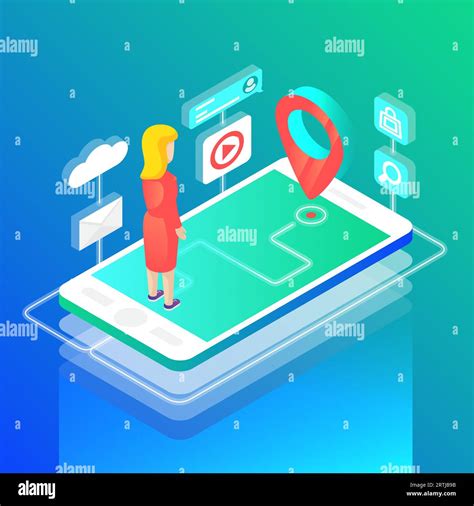 Isometric Map Location Stock Vector Image And Art Alamy