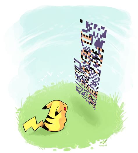Rock Bomber Missingno Pikachu Nintendo Pokemon Pokemon Rgby Commentary Highres Bird