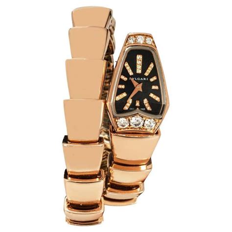 Bvlgari Serpenti Rose Gold Diamond Watch For Sale At 1stdibs Bvlgari