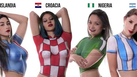 18 Body Paint Selecciones Copa Mundial De Futbol Worldcup Rusia 2018