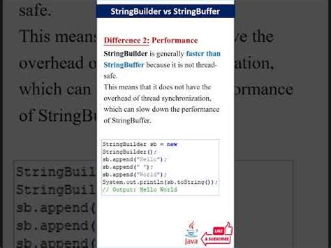 Difference Between String Builder And String Buffer Java Techinterviews Interviewpreparation