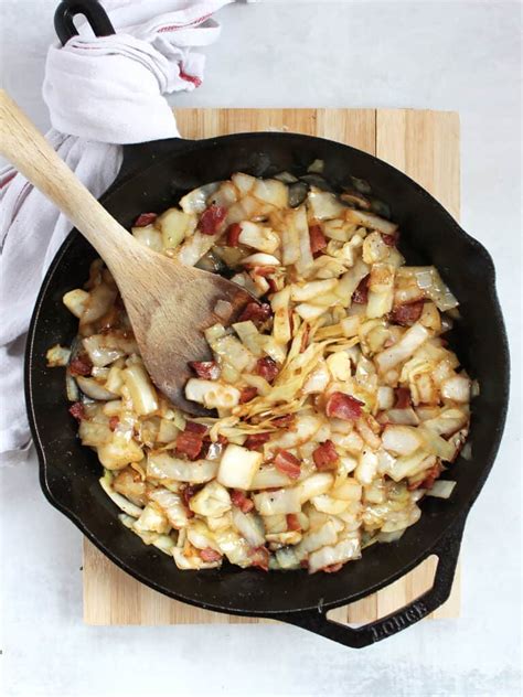 German Fried Cabbage With Bacon Bite On The Side