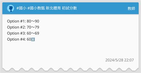國小 國小教甄 新北體育 初試分數 教師板 Dcard