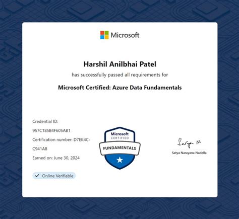 Harshil Patel On Linkedin Azure Microsoftcertified Dp900 Datafundamentals Cloudcomputing