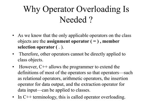 Operatoroverloadingppt