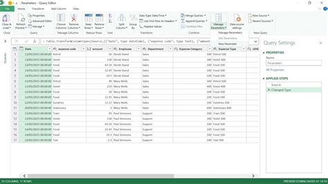 Power Query Passing Through Parameters