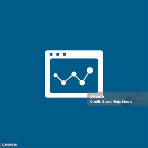 파란색 배경의 웹 페이지 분석 아이콘입니다 블루 플랫 스타일 벡터 일러스트 Html에 대한 스톡 벡터 아트 및 기타 이미지 Html 개념 개발 Istock