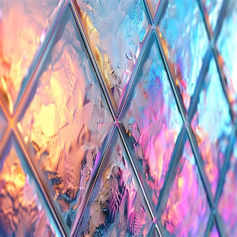 Geometric Glass Pattern With Reflective Surface Premium Ai Generated Image