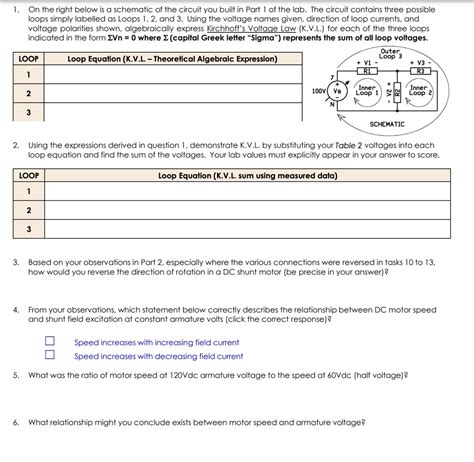 Need Help With These Questions On The Right Below Is A Schematic Of The Circuit You Built In