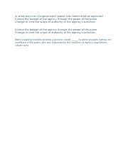 In What Ways Can Congress Exert Power Over Administrative Agenciesdocx