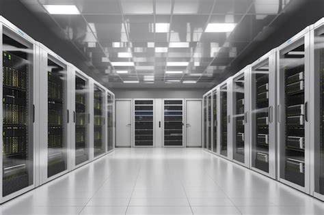 Premium Ai Image Server In Datacenter Cloud Computing Data Storage 3d Rendering