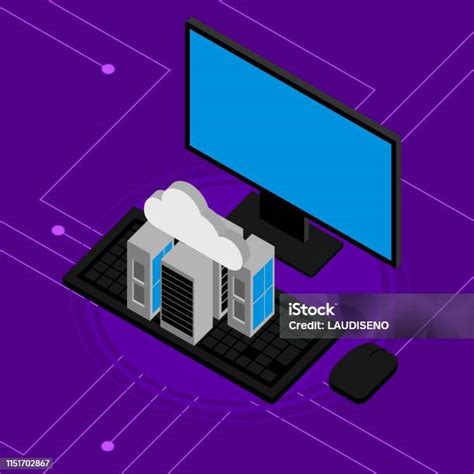 3d 클라우드 컴퓨터 서버에 연결 된 컴퓨터 0명에 대한 스톡 벡터 아트 및 기타 이미지 0명 3차원 형태 개념 Istock