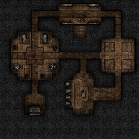 Old Crypt Fantasy City Map Dungeon Maps Pathfinder Maps