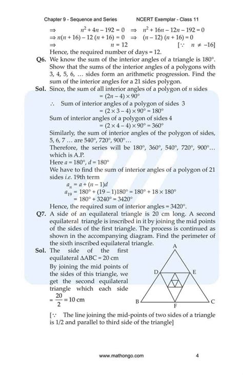 Ncert Exemplar For Class 11 Maths Chapter 9 Mathongo