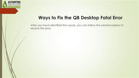 PPT QuickBooks Fatal Error Solutions Your Ultimate Guide PowerPoint Presentation ID