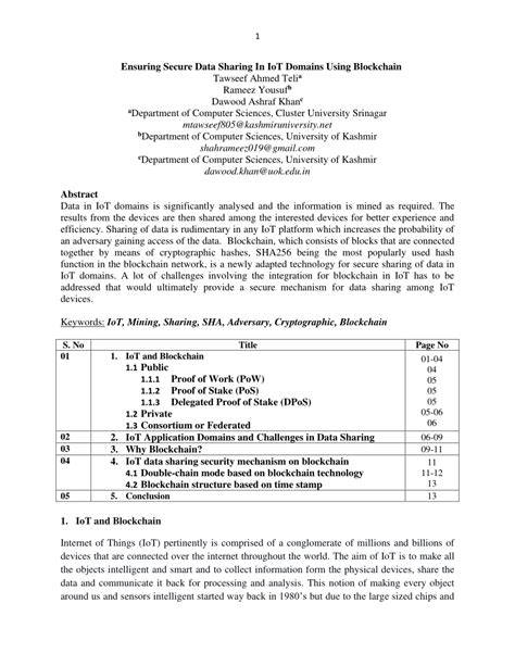 Pdf Ensuring Secure Data Sharing In Iot Domains Using Blockchain