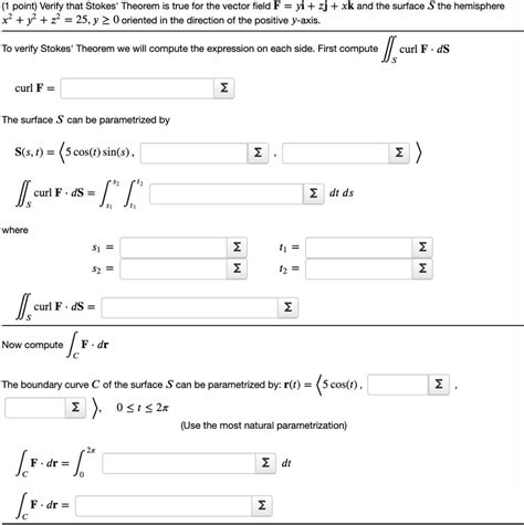 Solved Point Verify That Stokes Theorem Is True For The Chegg
