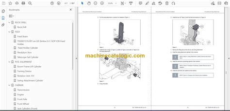 Epiroc Simba L6 C Component Removal And Installation Instructions Machine Catalogic