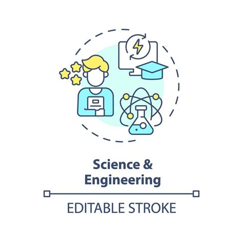 2d Editable Multicolor Icon Science And Engineering Concept Simple