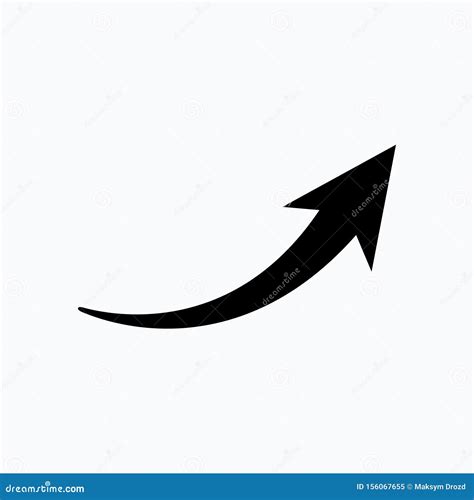 Red Curved Arrow Icon Cartoon Style 83191413
