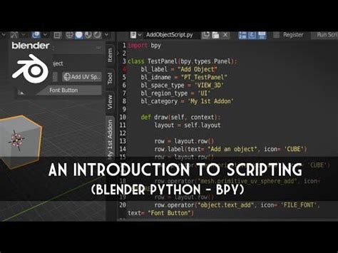 Blender Python Tutorial An Introduction To Scripting Learn Python For Beginners Bpy