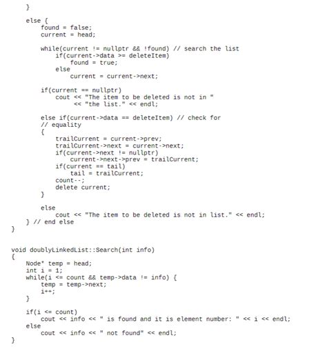 Solved The Code Inside Those Is For Singly Linked List And Chegg Com