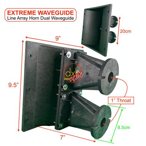 Dxb Fiber Horn Line Array Waveguide Dual Bolt Type 9 5 X 9 For Tweeter Compression Driver