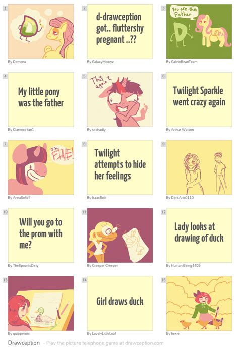 D Drawception Got Fluttershy Pregnant Drawception