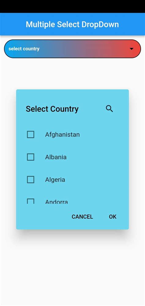 Multiple Select Dropdown In Flutter Do Somthings