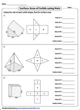 Surface Area Using Nets Worksheets Worksheets Library